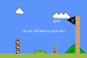 Remix of Mario gets hurt by Goomba