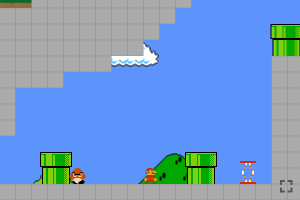 Super Mario with a hint of flag.