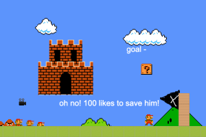 Remix of Remix of Mario gets hurt by Goomba