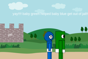 yay blue got out of jail