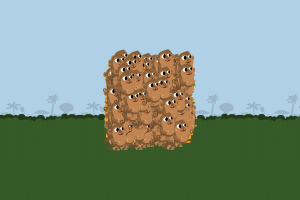 wall of burgers but with monkey