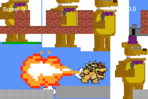 Freddie frasbeaw with bowser