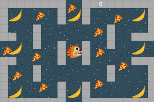 pacman with invincible pizzas