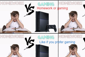 Homework or gaming